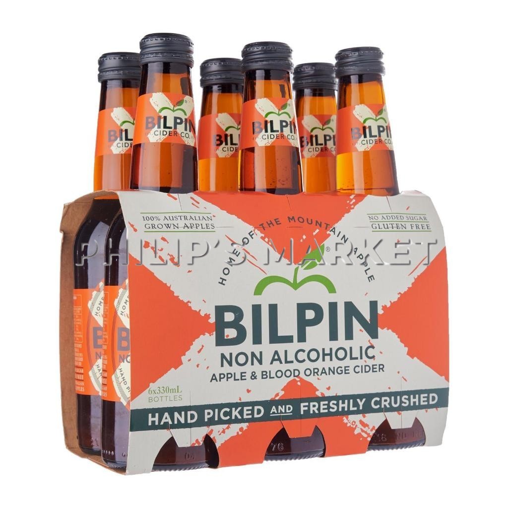 Bilpin Non Alcoholic Apple & Blood Orange Cider (6 x 330ml) | Shopee ...