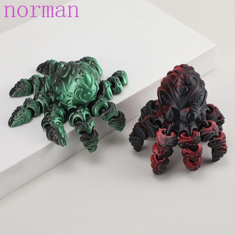 NORMAN 3D Printed Octopus Ornament, Movable Joints Realistic 3D Printed ...