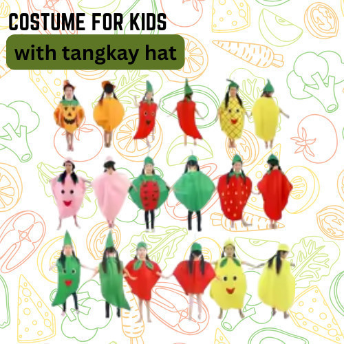 BB Nutrition Month Costume Grow and Glow Fruits and Veggies with Tangkay Hat or Headress ...