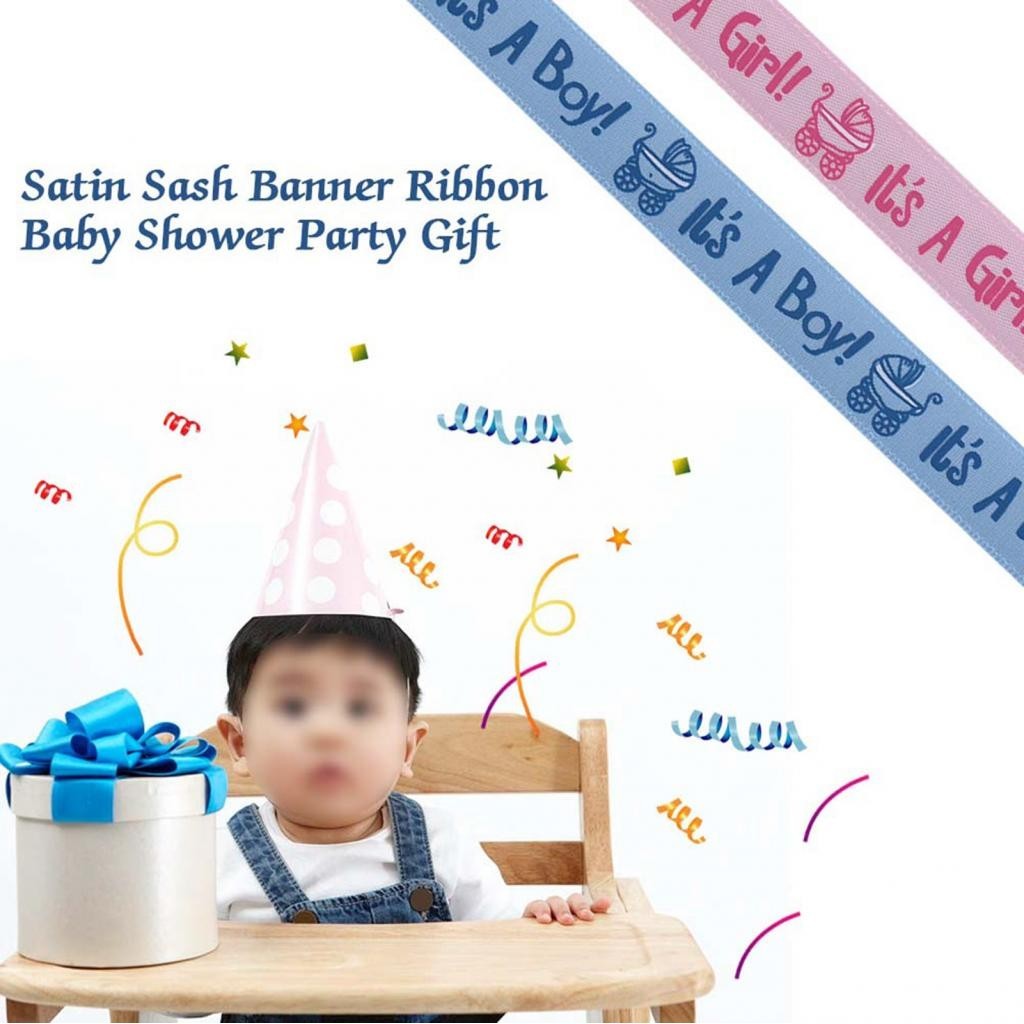 Moonbase Satin Ribbon Baby Boy Blue Gift Packing rope Pink Girl Shower ...