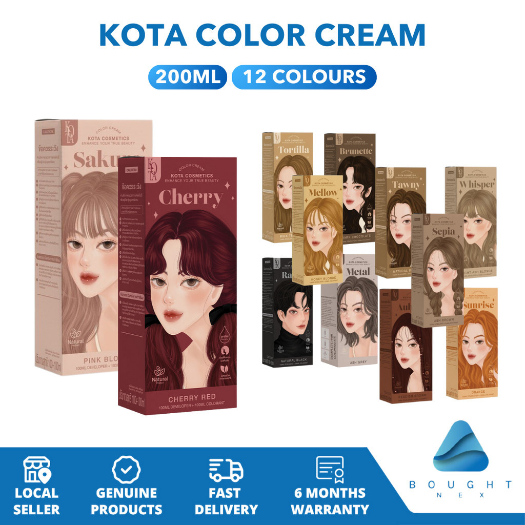 KOTA Color Cream 200ml - Organic Hair Dye with Many Shades, Hair Color ...
