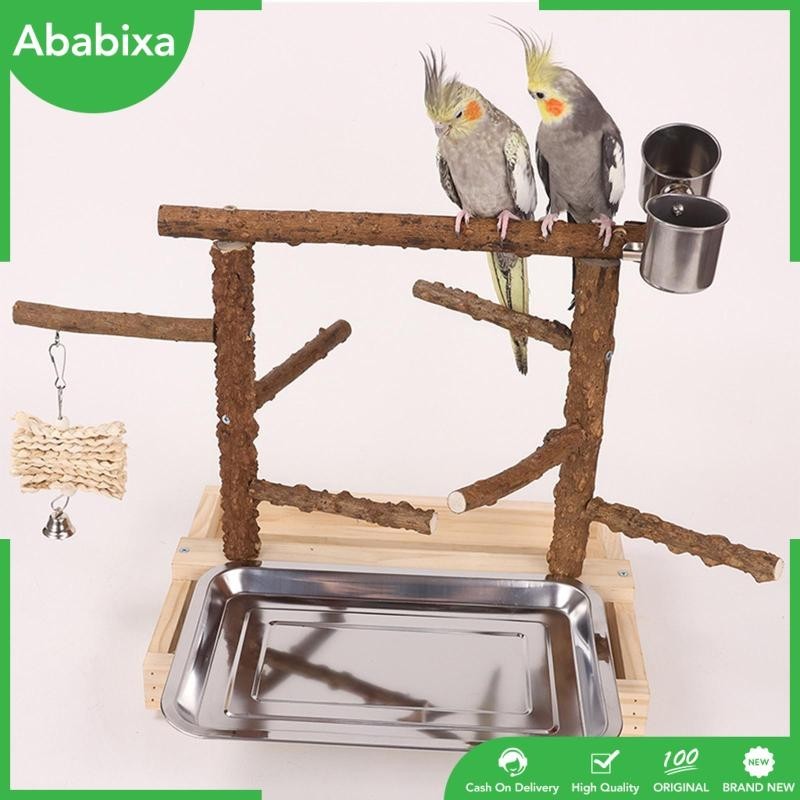[Ababixa] Parrot Play Stand Wooden Parrot Perch Playstand Playpen for ...