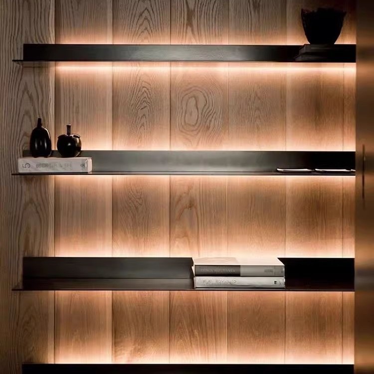Luminous One-Word Shelf Wall Shelf Iron with Light Metal Partition ...