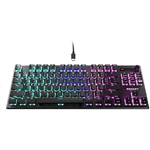 ROCCAT VULCAN TKL USB-C Gaming Keyboard English Array Quiet Linear Red ...