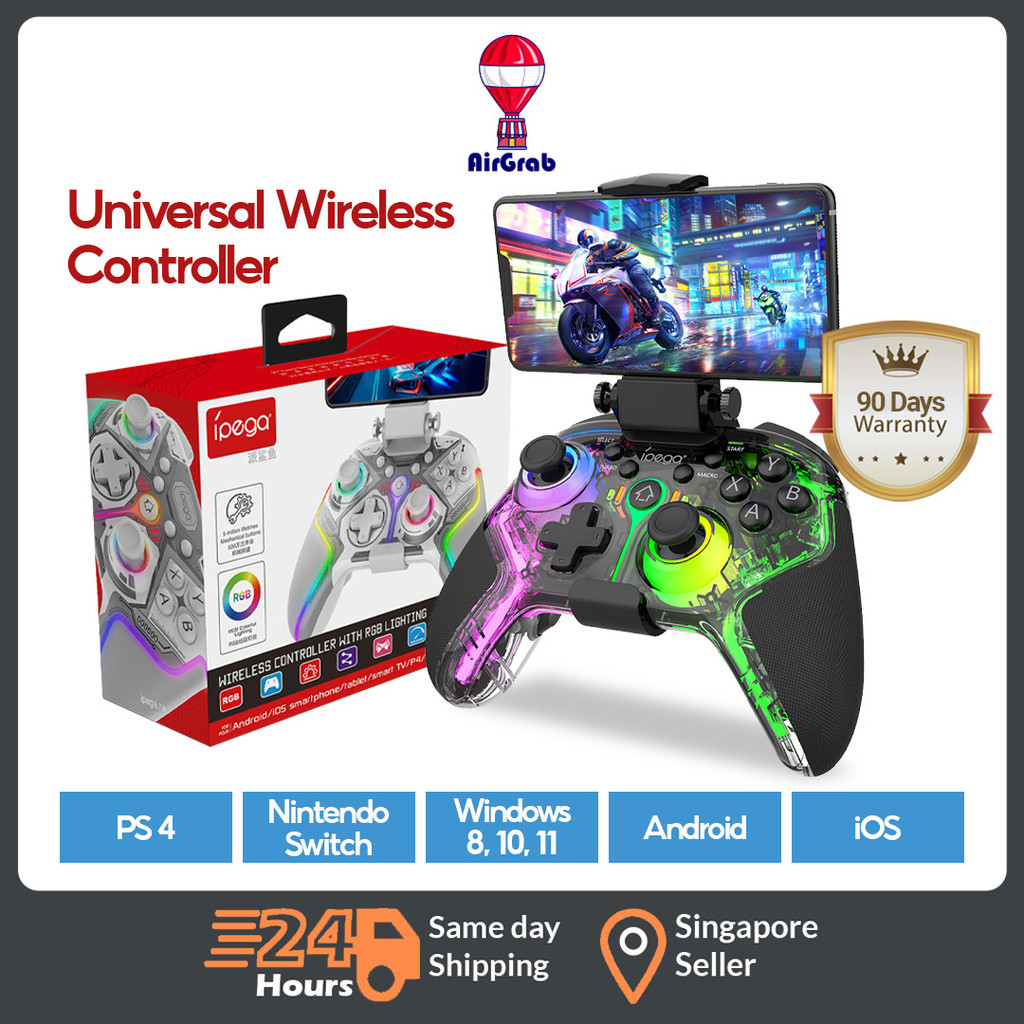 【RGB Vibration Gamepad】Multi-Platform Bluetooth Wireless Controller | Android, iOS, Switch ...