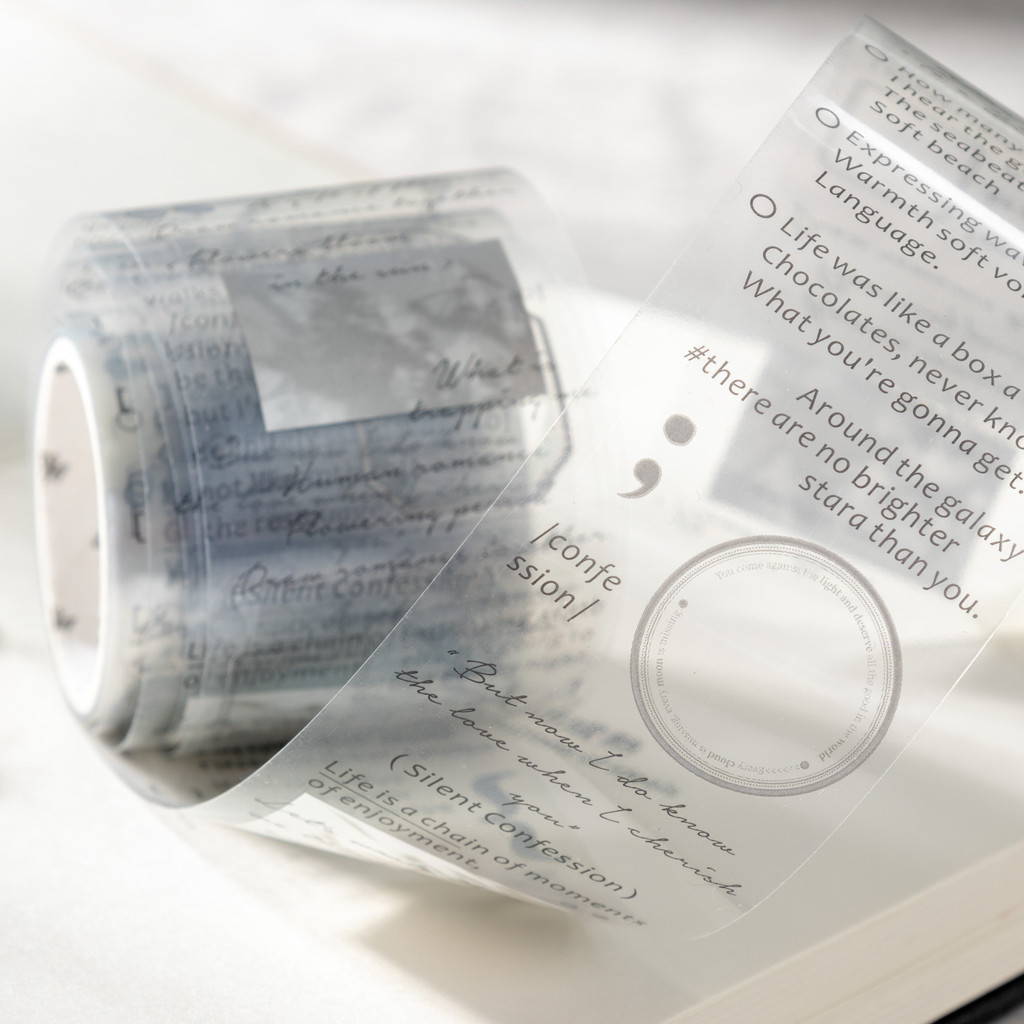 Selected English Poems Aesthetic Washi Tape PET Washi Tapes for ...