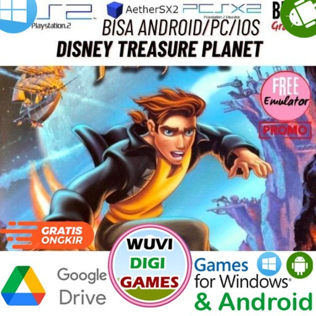 Selling Disney Treasure Planet PS 2 Games | Can be used on PC / Android ...