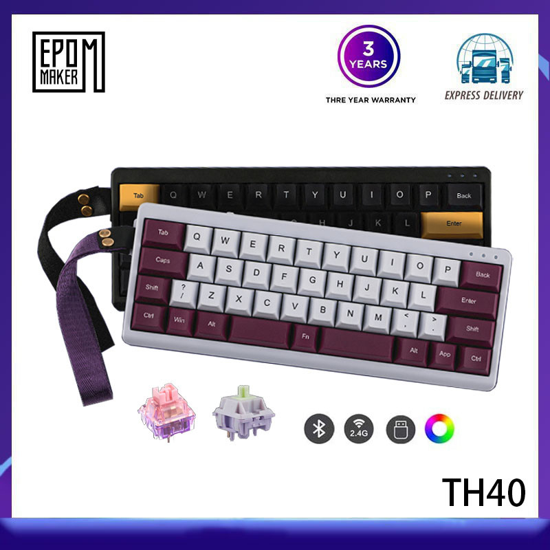 EPOMAKER TH40 Custom Mechanical keyboard 40% with Bluetooth wireless ...