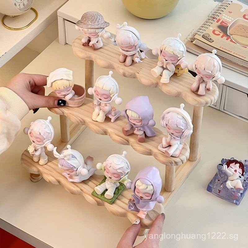 Solid Wood Display Rack Storage Rack Desktop Fashion Hand-Made Pop Mart ...