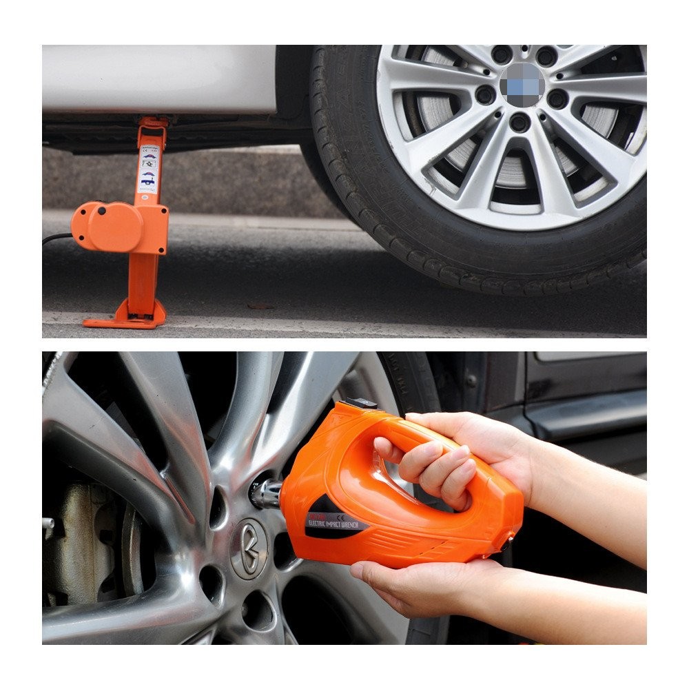 2T/3T Orange Car Electric Jack Set Car Electric Jack Electric Wrench ...