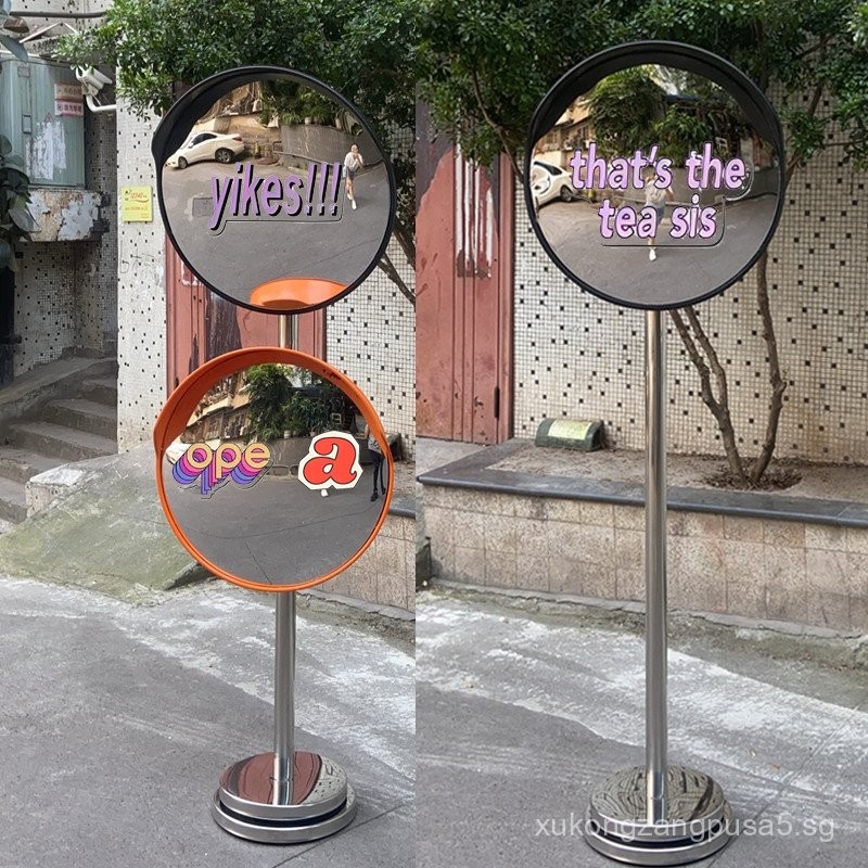 Internet celebrity diy Punch Card Mirror Concave-Convex Mirror yy ...