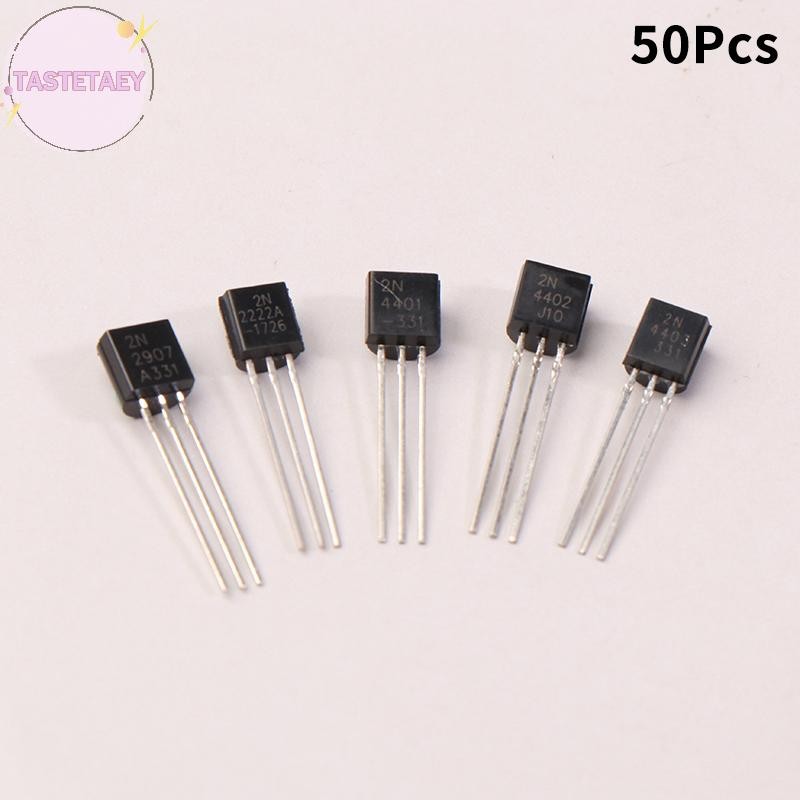 TEAY 50pcs DIYTZT 2n3904 2n3906 2n4403 2n2907 2n4401 2n2222 Pn2222 ...