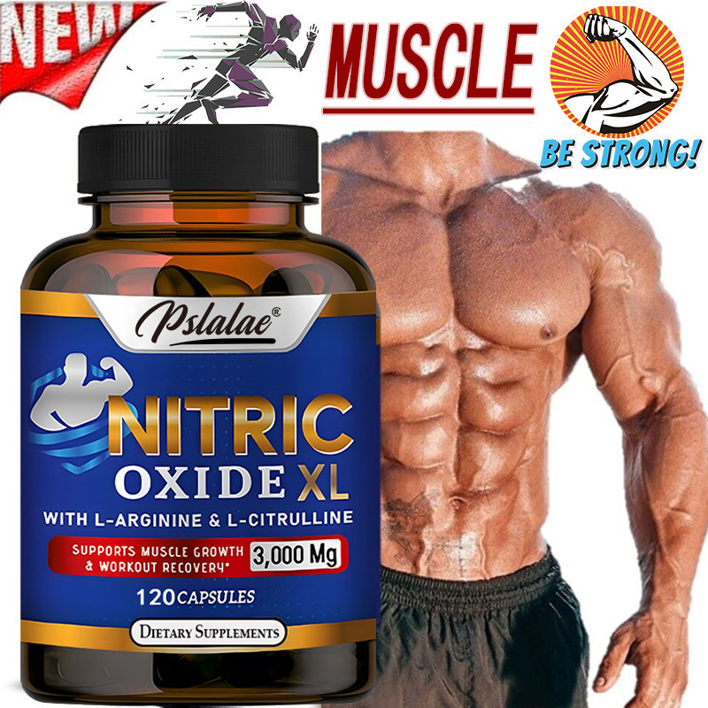 Pslalae Nitric Oxide Enhancer Extra Strength - L-Arginine 3X Strength ...