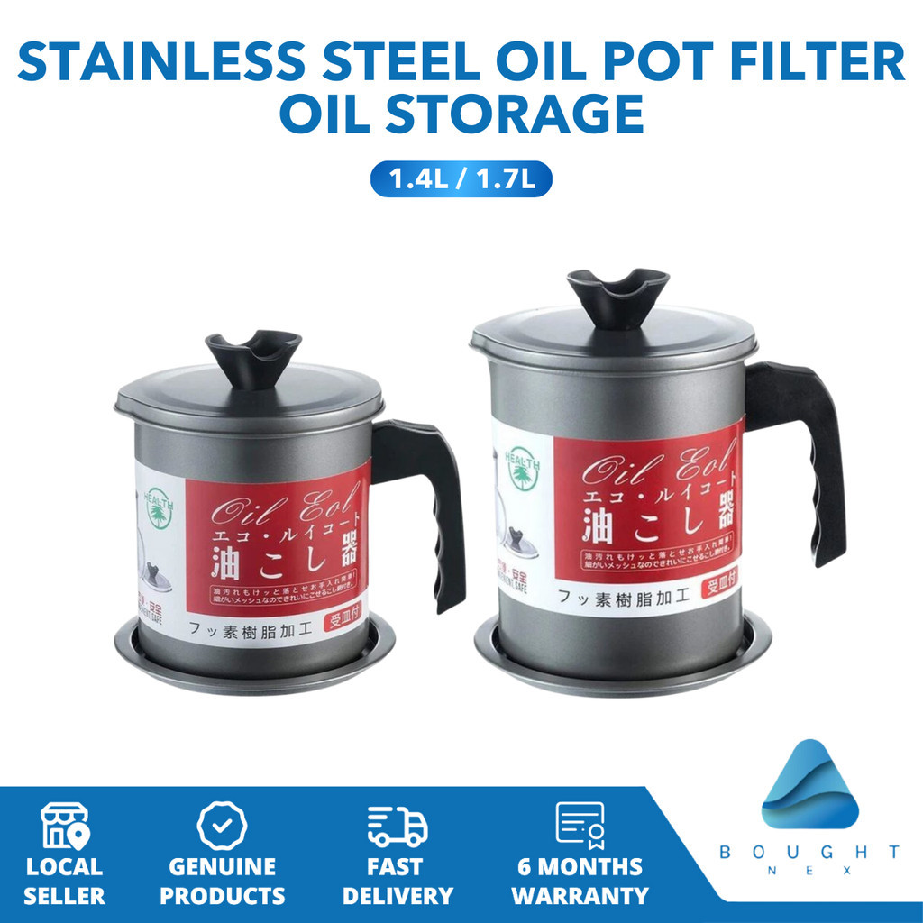 Stainless Steel Oil Filter Pot - Durable, Large Capacity, Efficient ...