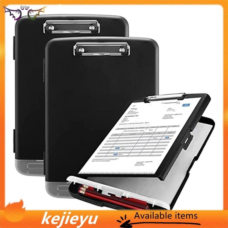 [kejie] 2Pack Clipboard with Storage A4 Size High Capacity Heavy Duty ...
