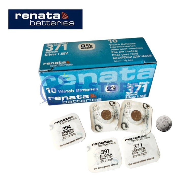 Renata SR521/621/626/726/920/927/936/1130 Watch Silver Oxide Battery 1 ...