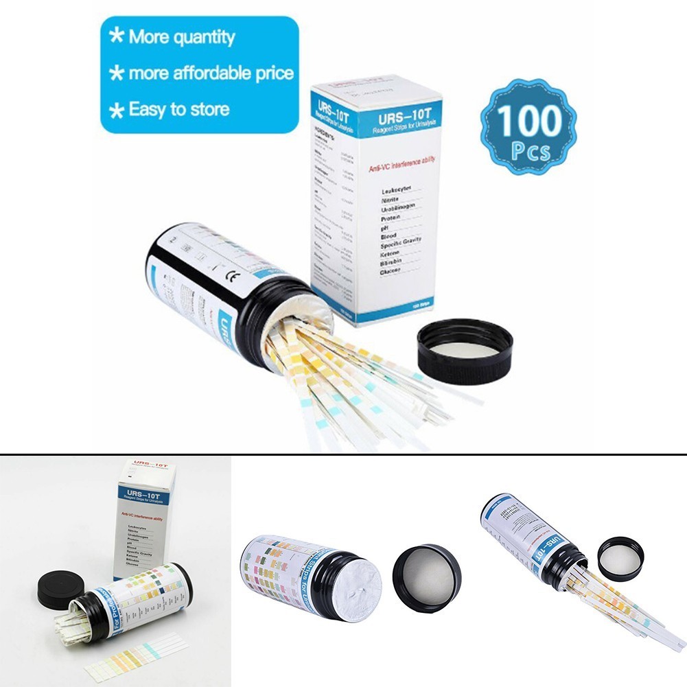 [GGG-0729 VARSTR-SG] 100 Strips URS-10T Reagent Urinalysis Strips 10 ...