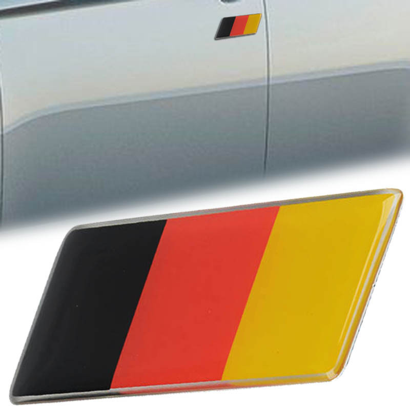 Aluminium Epoxy German Flag Logo Car Body Side Emblem Badge Decal ...
