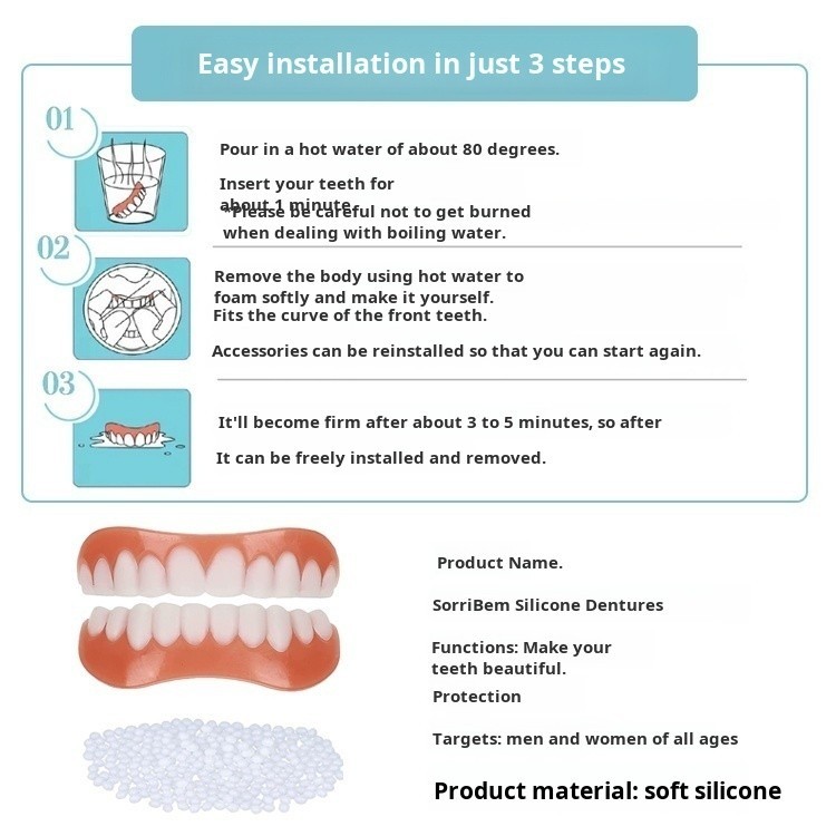 🔥SG Hot🔥【SorriBem Perfect Smile Dentures】SorriBem完美微笑假牙Simulation teeth ...