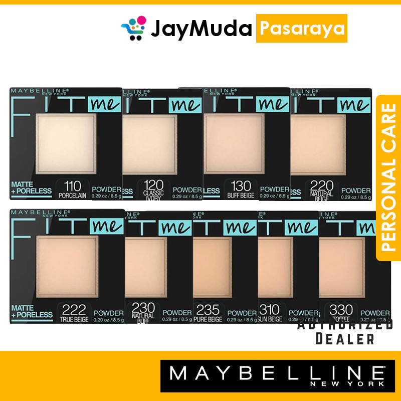 Maybelline Fit Me Matte + Poreless Pressed Powder 8.5g Natural Poreless ...