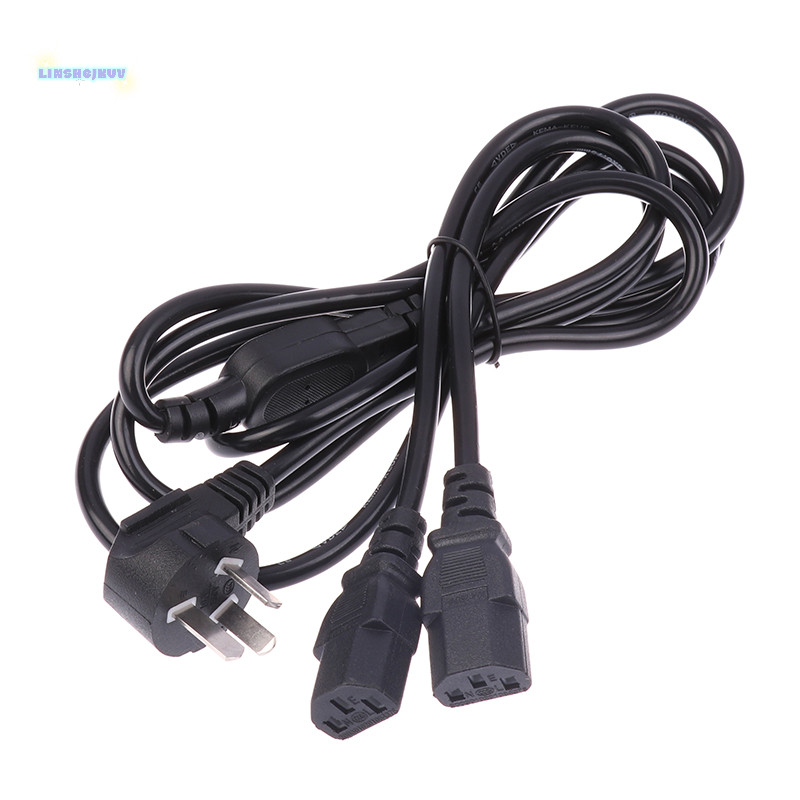 [AuspiciousS] European EU 2 Prong Male Plug To Dual IEC Female Power ...