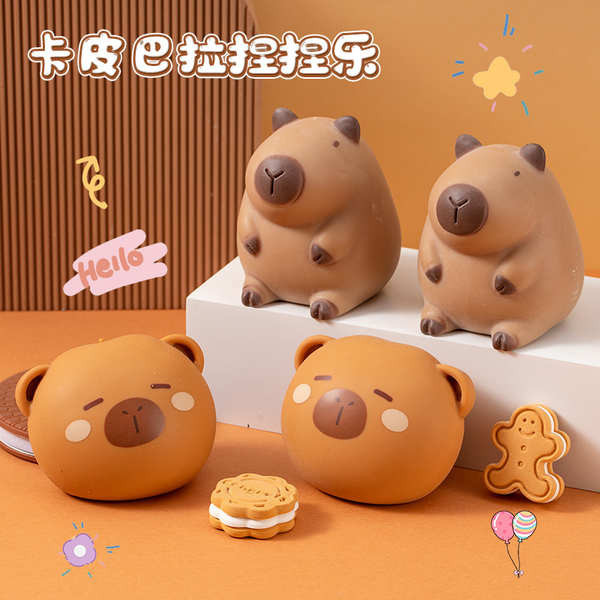 Super hot Kapibala pinching Le cute capybara soft rubber TPR rebound ...