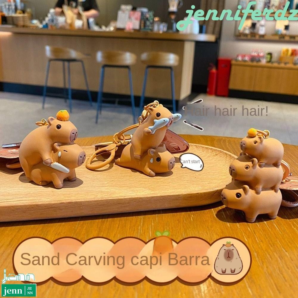 JENNIFERDZ Capybara Keychain, Kawaii Cute Capybara Pendant, Unisex ...