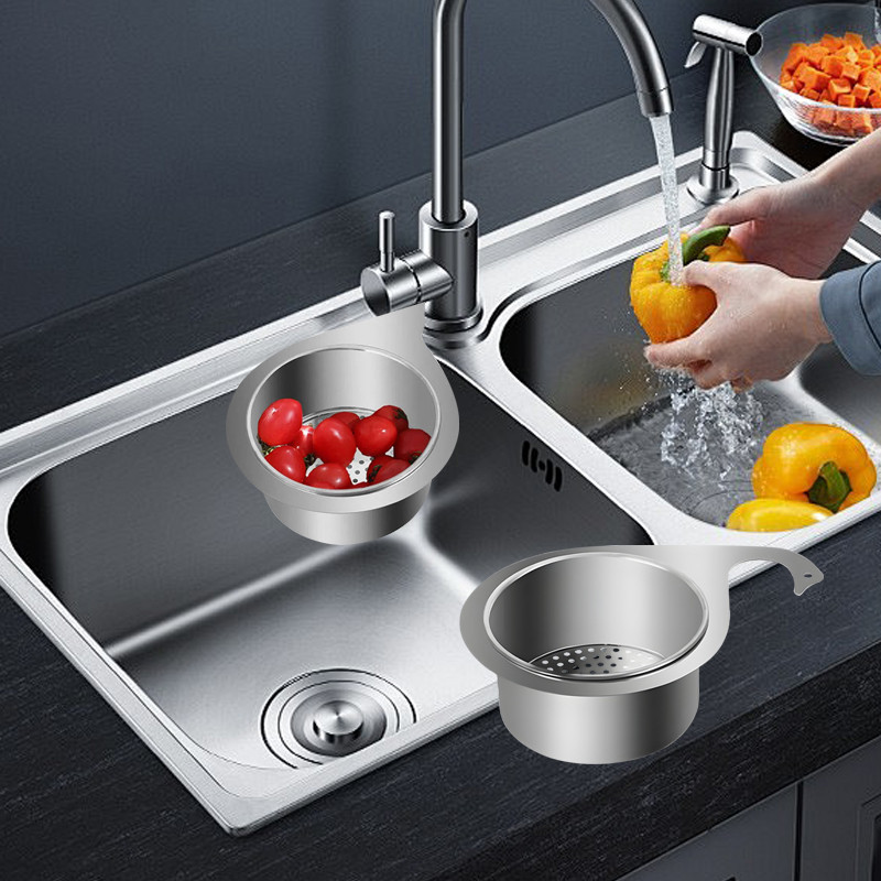 Stainless Steel Swan Drain Basket Kitchen Sink Drain Basket Hanging ...