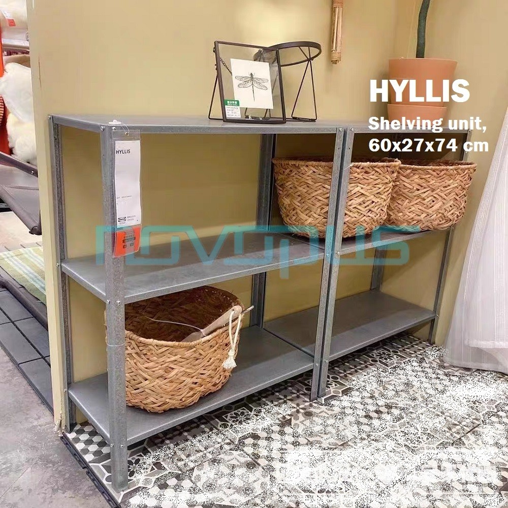 NOVO 3-Tier Galvanised Steel Shelving Rack indoor/outdoor Multipurpose ...