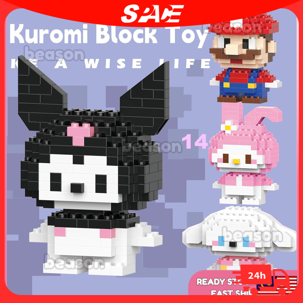 DIY Kuromi BRICKS Standing Cute Cartoon Series Nano Lego Block Mini ...