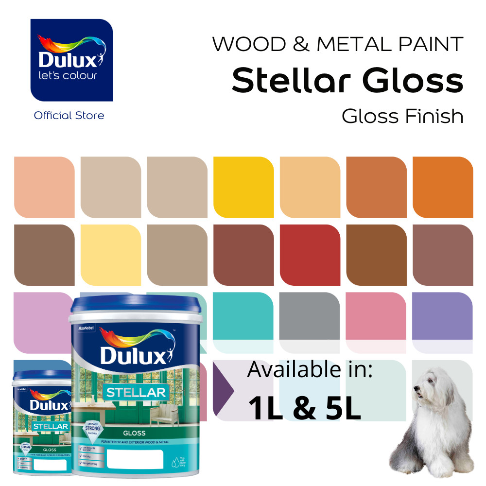 Dulux Stellar Gloss | Wood & Metal Paint | Gloss Finish | Water-Based ...
