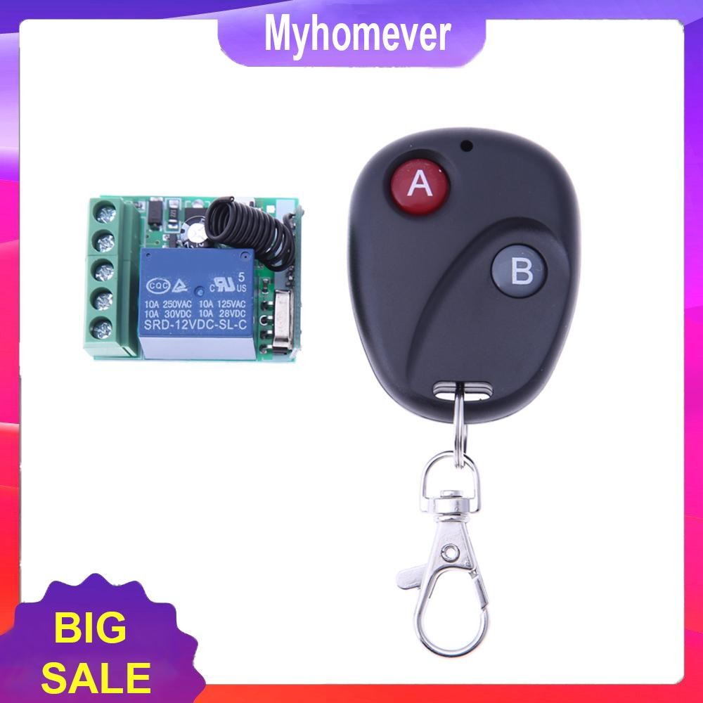Wireless Remote Control 433MHZ DC 12V 1 Channel Relay Remote Switch ...