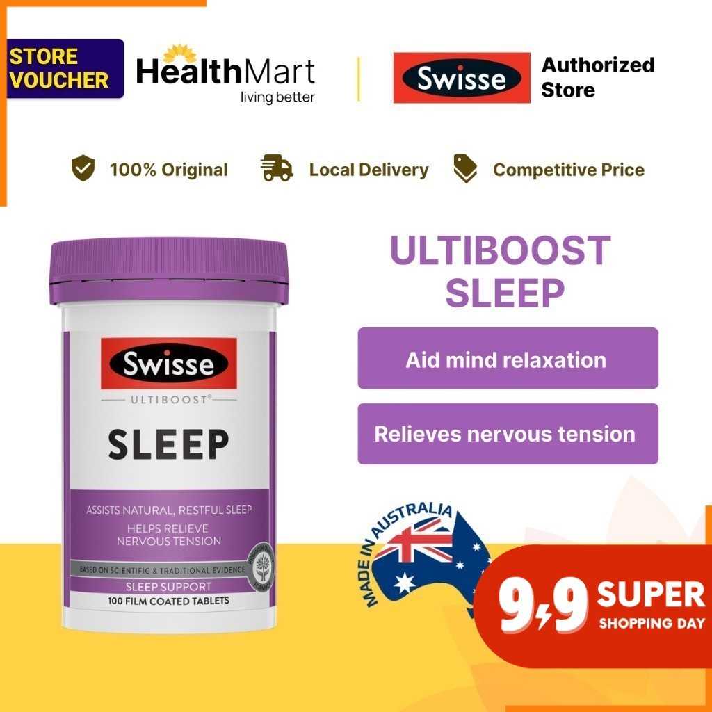 [SG] Swisse Ultiboost Sleep, 100 Tablets (Relieves sleeplessness ...