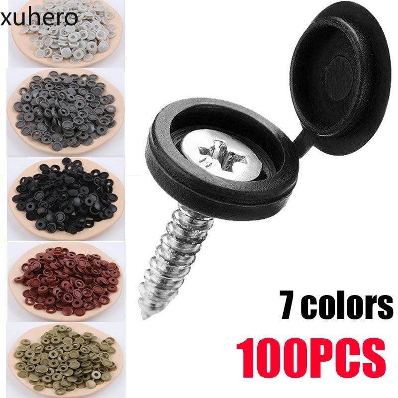 100PCS Nail Cap Screw Cap Phillips Screw Decorative Cover Plastic Cap ...