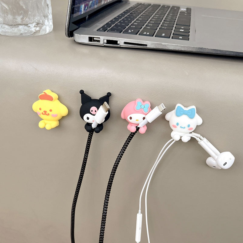 Cute Cartoon Cables Organizer Universal Wire Holder Desktop Management ...
