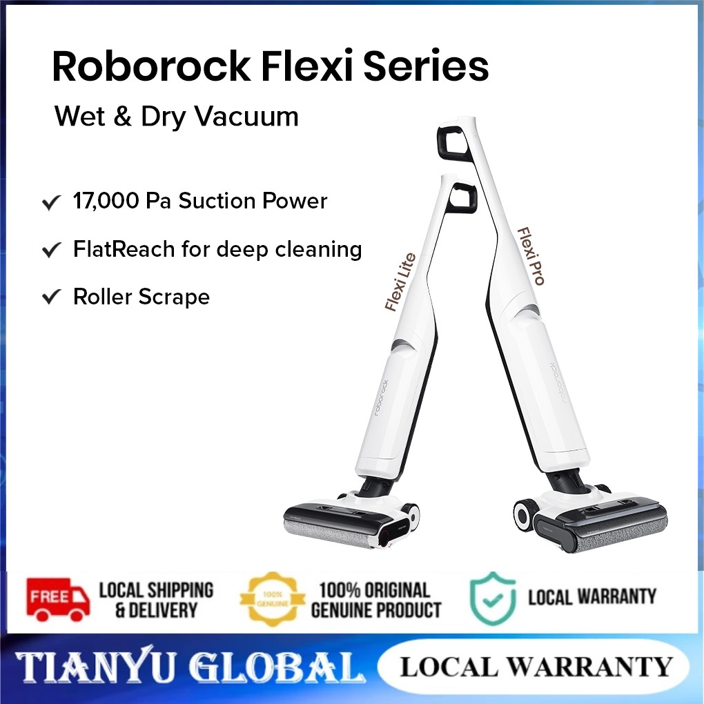 Roborock Flexi Pro/Flexi Lite Cordless Wet&Dry Vacuum Cleaner | Auto ...