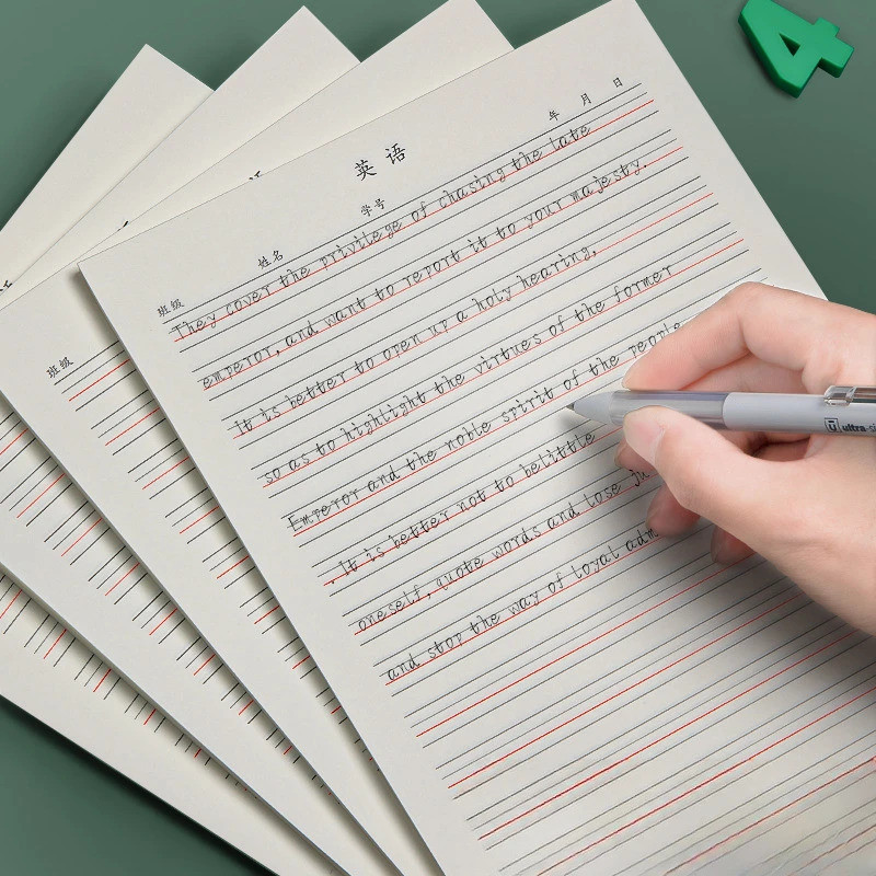 50Sheets English Practice Book,Thin Four Line Grid Blank Inner Page ...