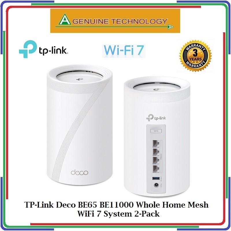 TP-Link Deco BE65 BE11000 Whole Home Mesh WiFi 7 System | Works on the ...