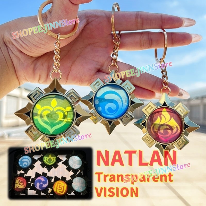- JINN - New GENSHIN IMPACT NATLAN Transparent Keychain Double-sided ...