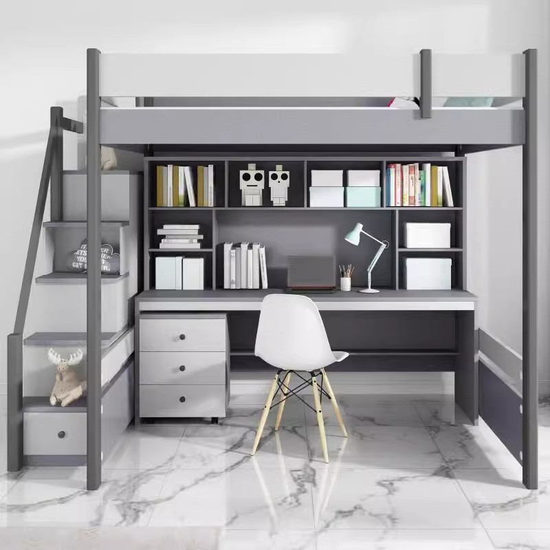 【pre order】Combination bed with bunk bed and desk solid wood bed ...