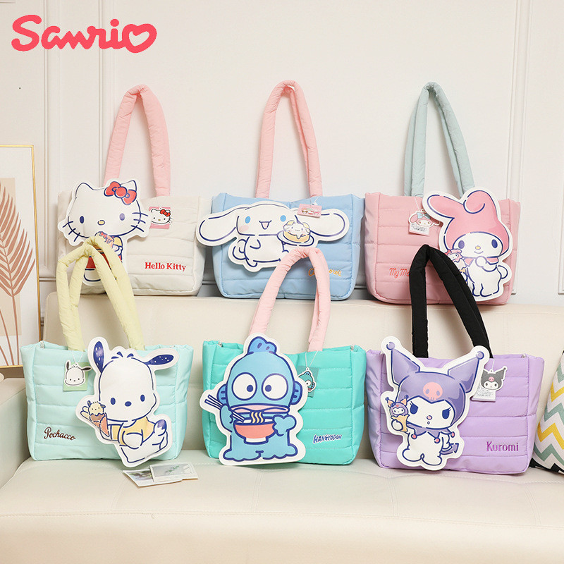 Sanrio Authorized Puff Bag Cartoon Tote/puffer bag women's bag Melody ...