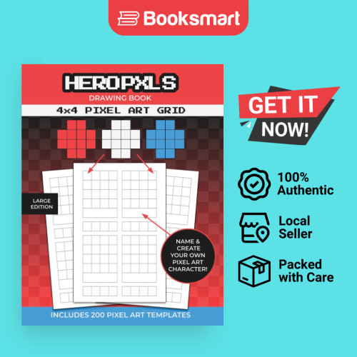 Pixel Art Drawing Book: 4x4 Pixel Art Grid Templates To Create Your Own ...