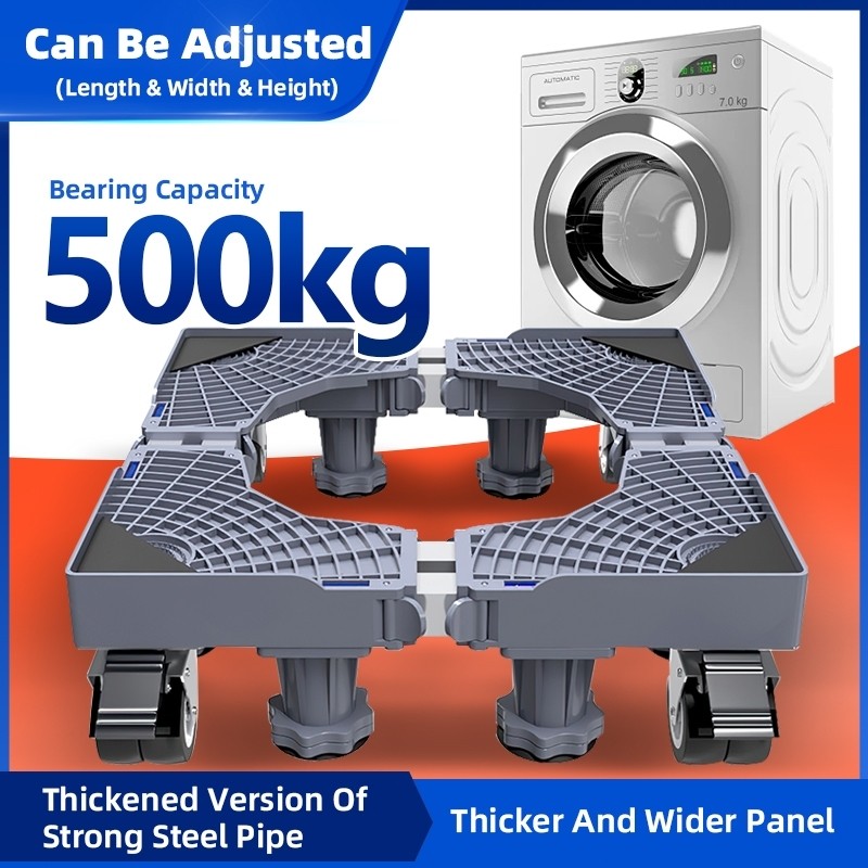Stainless Steel Washing Machine Stand With Wheels Heavy Duty Adjustable ...