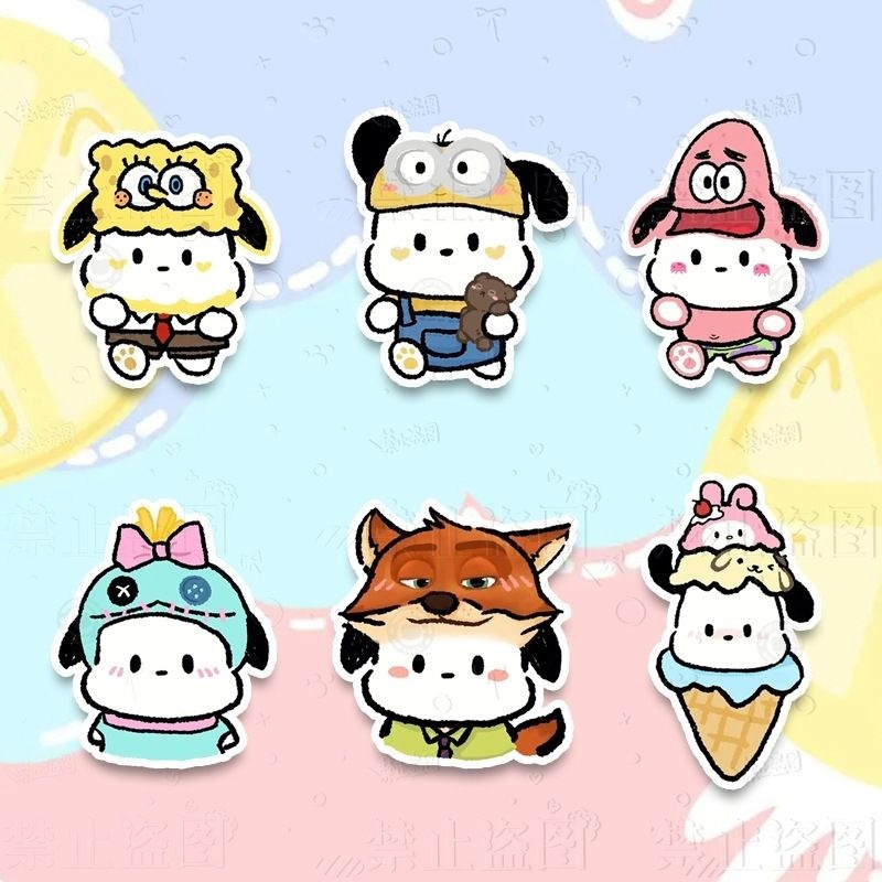 Cartoon Cute Pacha Dog Refrigerator Stickers Cartoon Dog Magnets Cute ...