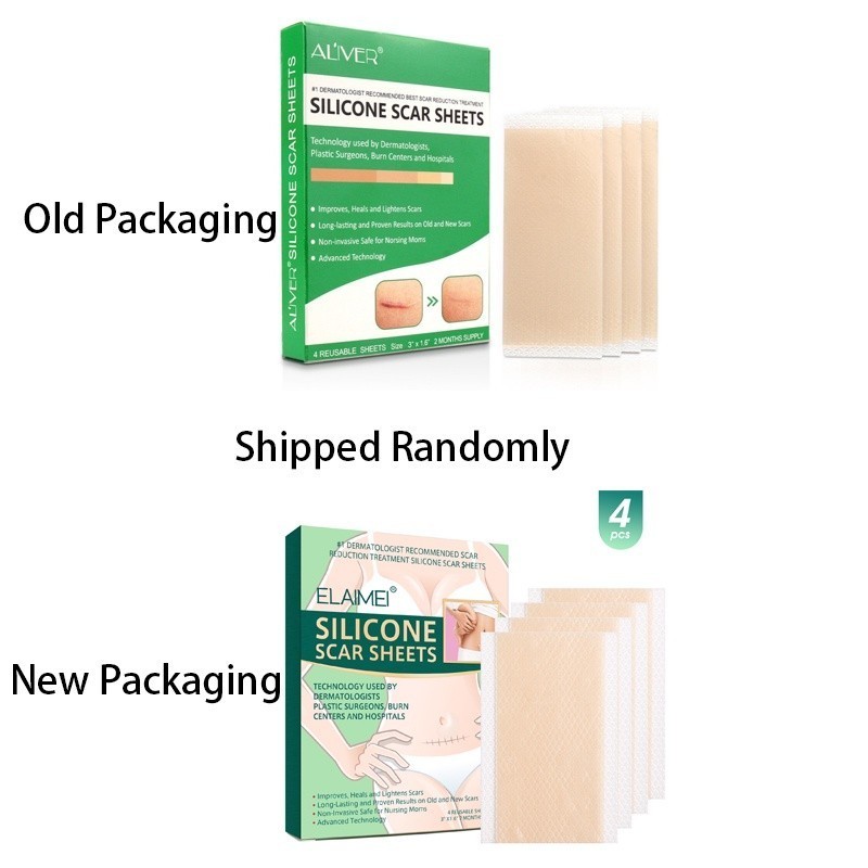 ELAIMEI Reusable Silicone Scar Sheets Removal Patch Trauma Burn Sheet ...