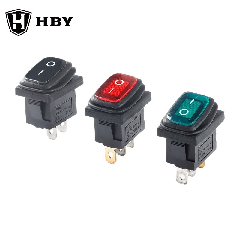 Kcd1 Rocker-Shaped Switch Black/Red/Green without Light 2/3 Pins 2 ...