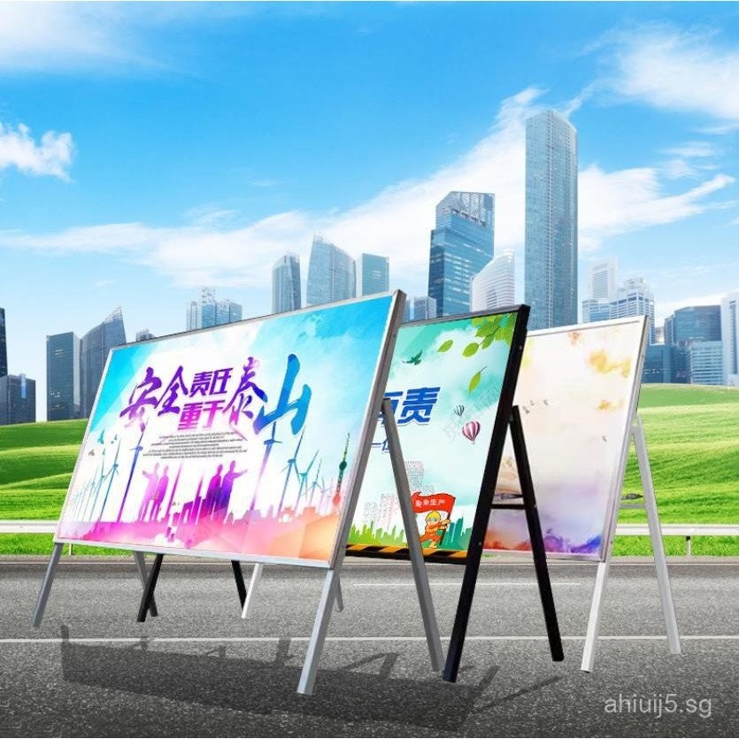 Iron Folding Notice Board Poster Stand Floor Advertising Display Board ...