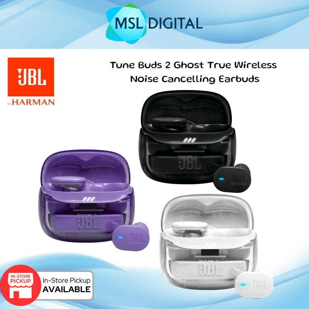 JBL Tune Buds 2 Ghost True Wireless Noise Cancelling Earbuds | Shopee ...