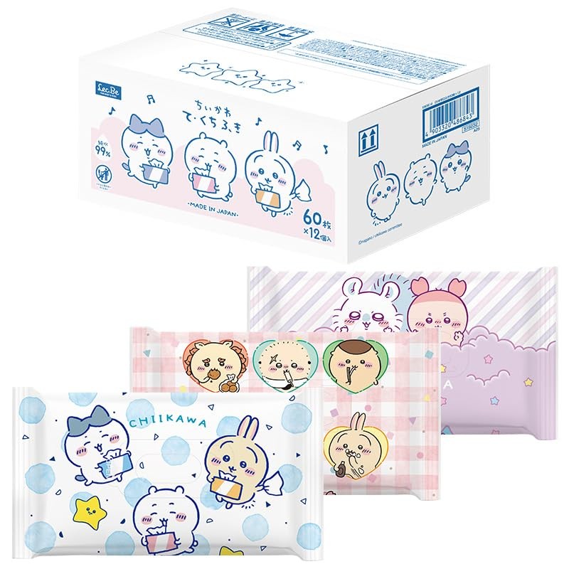 DIRECT FROM JAPAN Chiikawa 99 pure water 60 sheets x 12 pieces 720 ...
