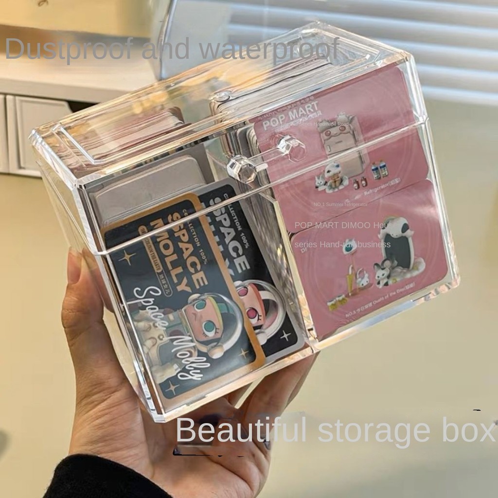 Spot goods storage box desk organiser Blind Box Card Storage Box Put ...
